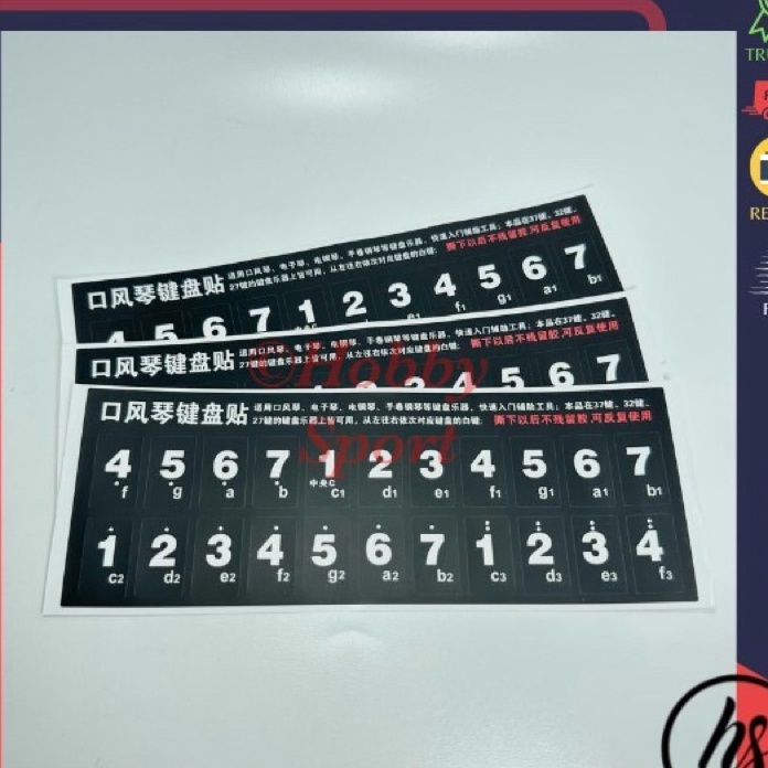 Jual Penawaran Menarik Sticker Penanda Tuts Pianika Belajar Tangga Nada ...