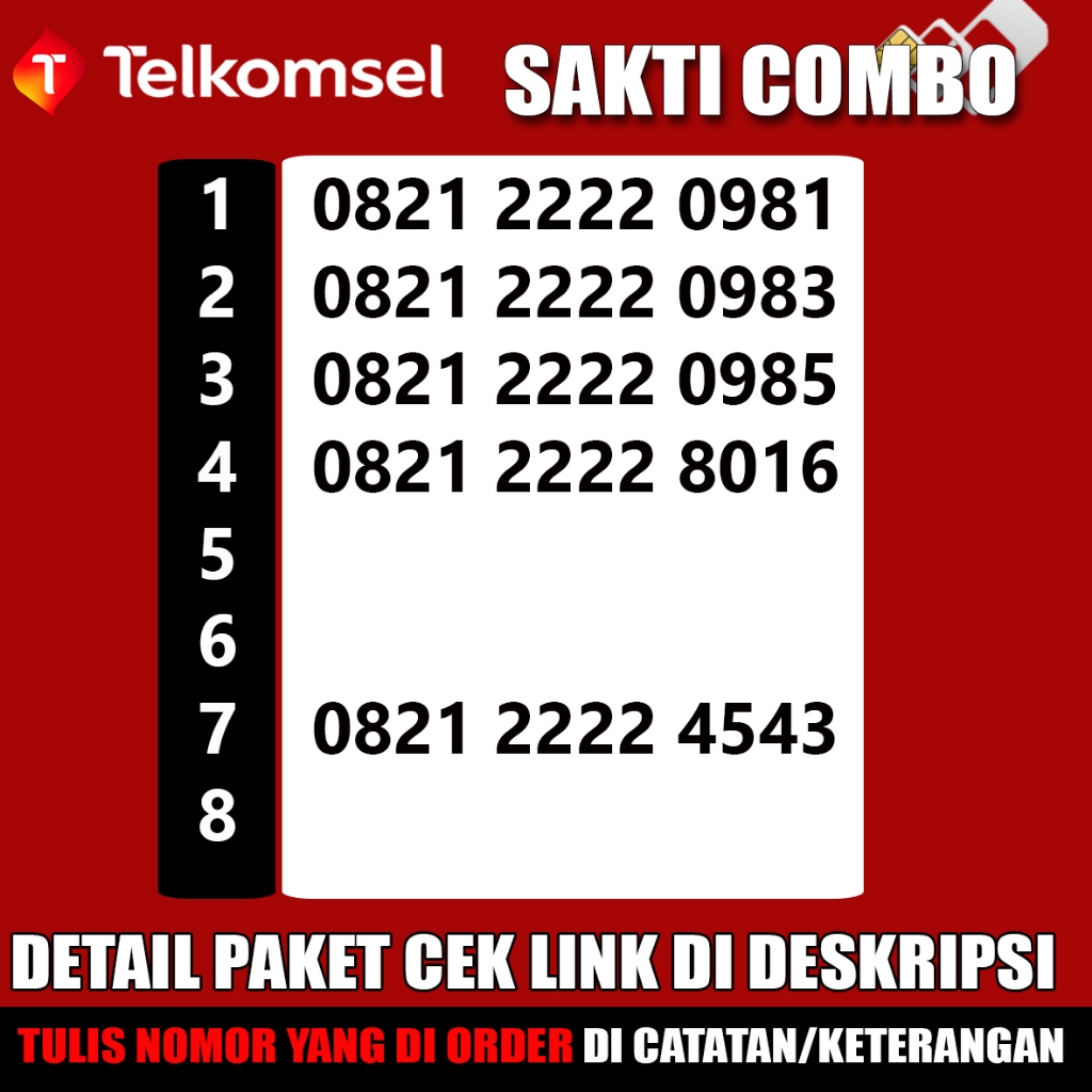 Jual Kartu Sakti Combo 4GB 10GB UNLIMITED Telkomsel Simpati NOMOR CANTIK | Shopee Indonesia