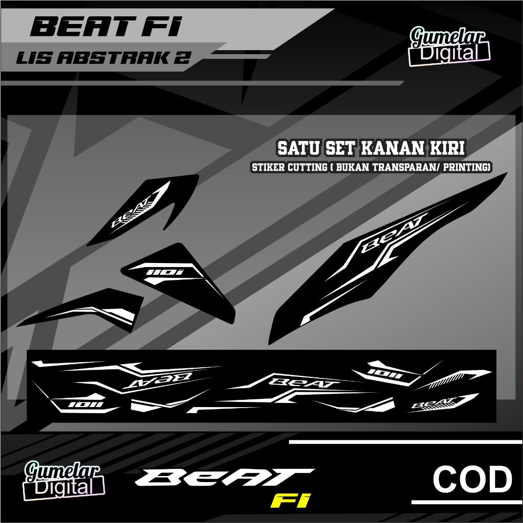 Jual CUTTING STIKER SIMPEL HONDA BEAT FI CUTTING STIKER LIS ABSTRAK 2 ...