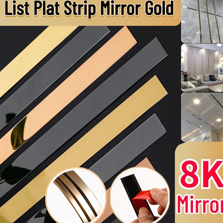 Jual Kesempurnaan dalam Setiap Detail 3M List Plat Strip Mirror Gold ...