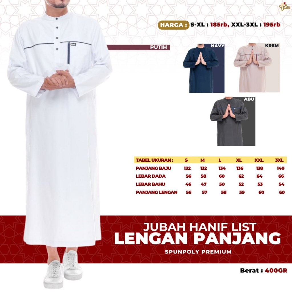 Jual Pakaian Gamis Cowok Laki Laki Jubah Ikhwan Dewasa Premium Terbaru ...