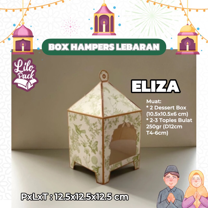 Jual ELIZA | Box Hampers Idul Fitri Bentuk Pagoda / Dus Kotak Packaging ...