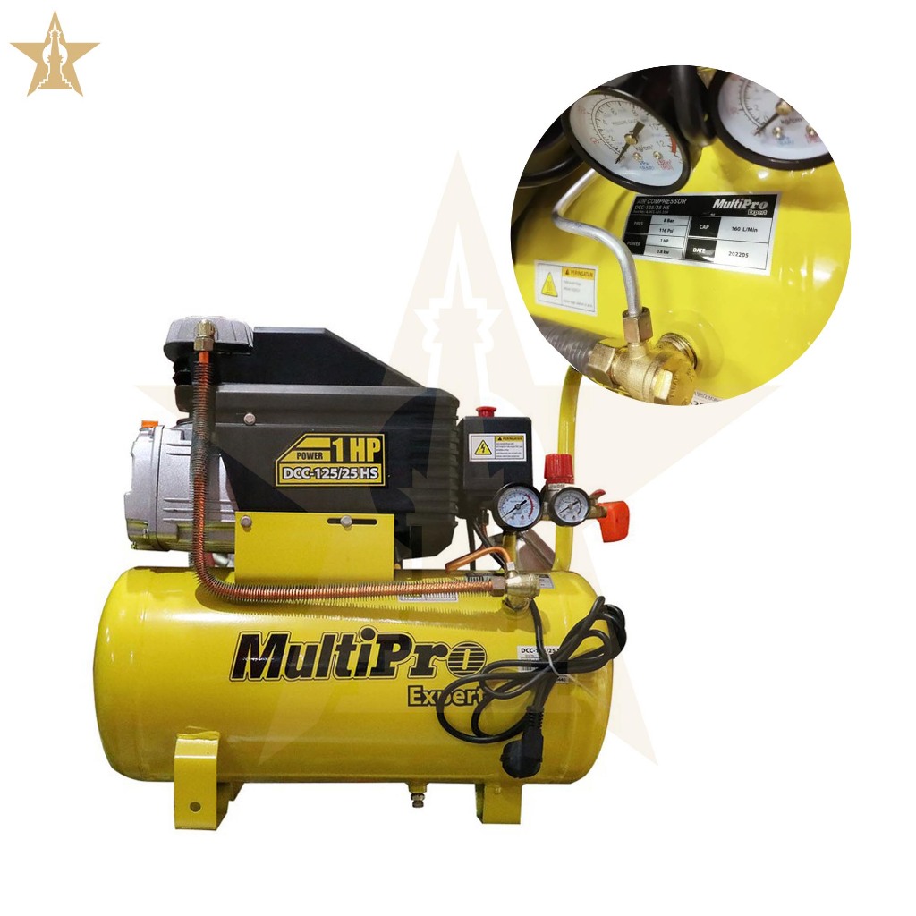 Jual MESIN KOMPRESOR ANGIN 1 HP / AIR COMPRESSOR 1HP MULTIPRO DCC 125 ...