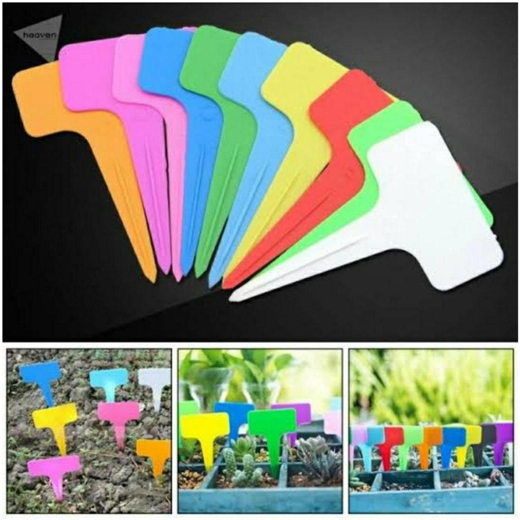 Jual Label Tanaman Tancap Penanda Name Tag Marker Semai Benih satuan varian warna - hijau ...