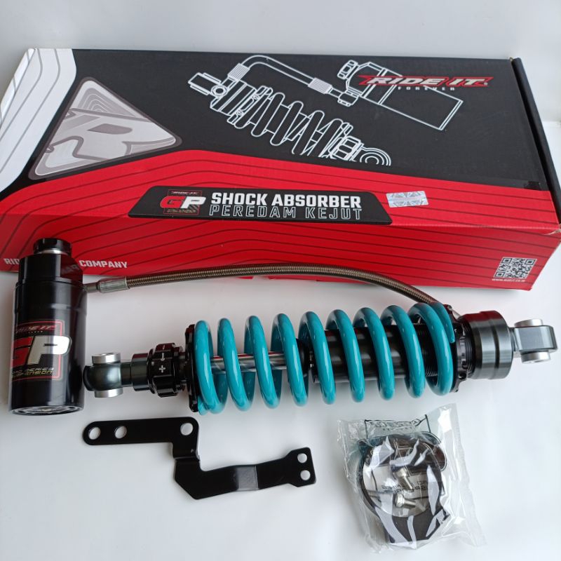 Jual shock ride it GP 103 flex ninja 150 R 315mm blue | Shopee Indonesia