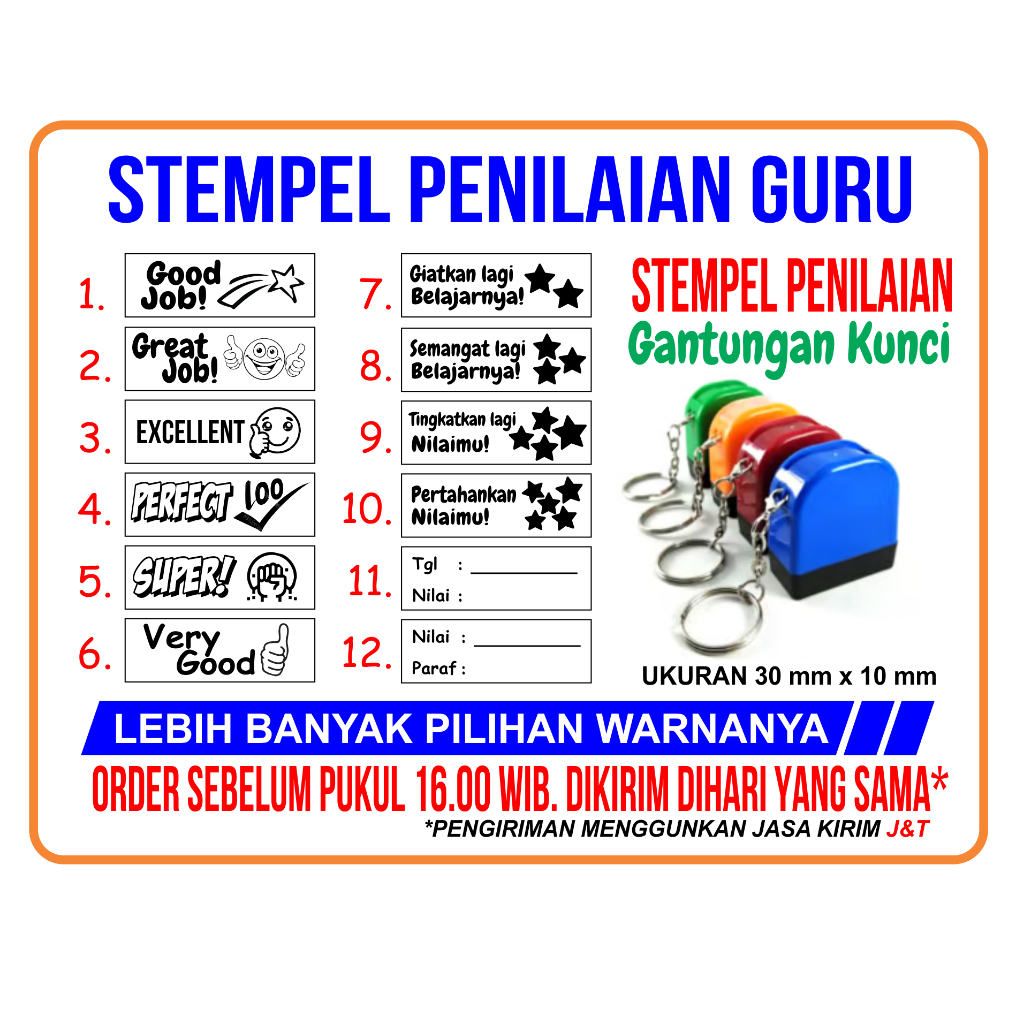 Jual STEMPEL TK | STEMPEL PENILAIAN | STEMPEL REWARD | STEMPEL GURU ...