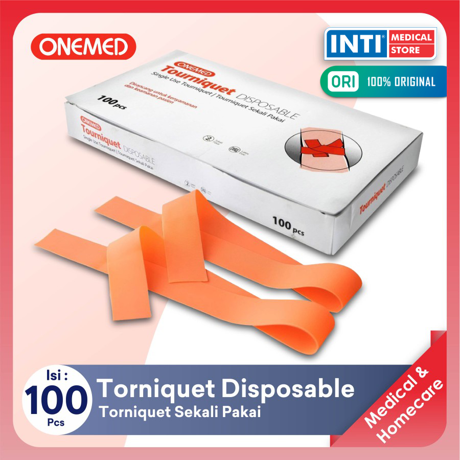 Jual Onemed | Tourniquet Disposable Box Isi 100 Pcs Onemed | Shopee Indonesia