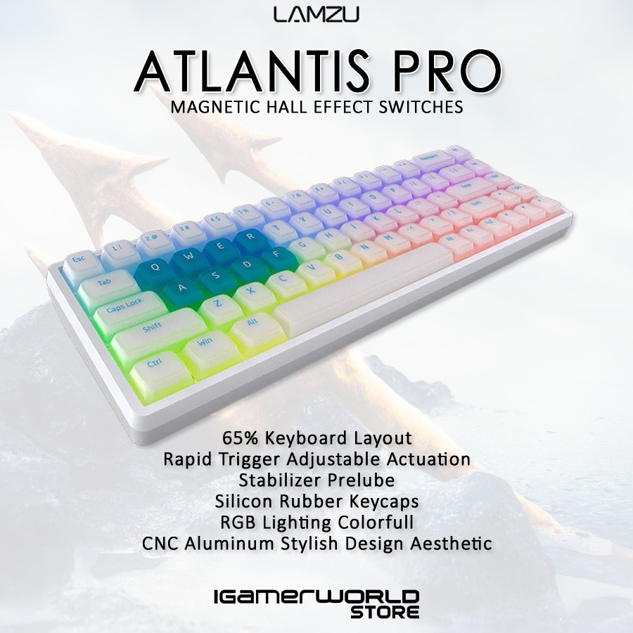 Jual Lamzu Atlantis Pro 65% Rapid Trigger Hall Effect Gaming Keyboard ...