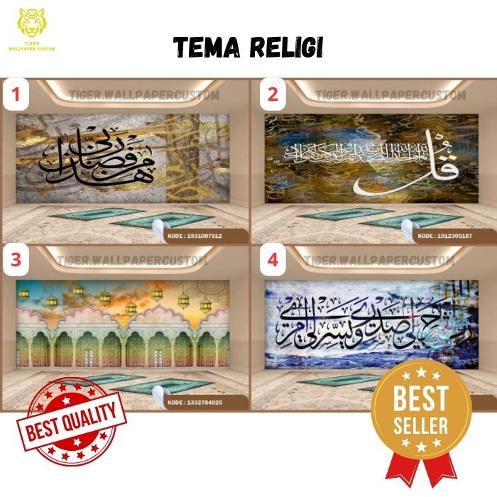 Jual Wallpaper Custom Dinding Motif Religi - Masjid - Kaligrafi ...