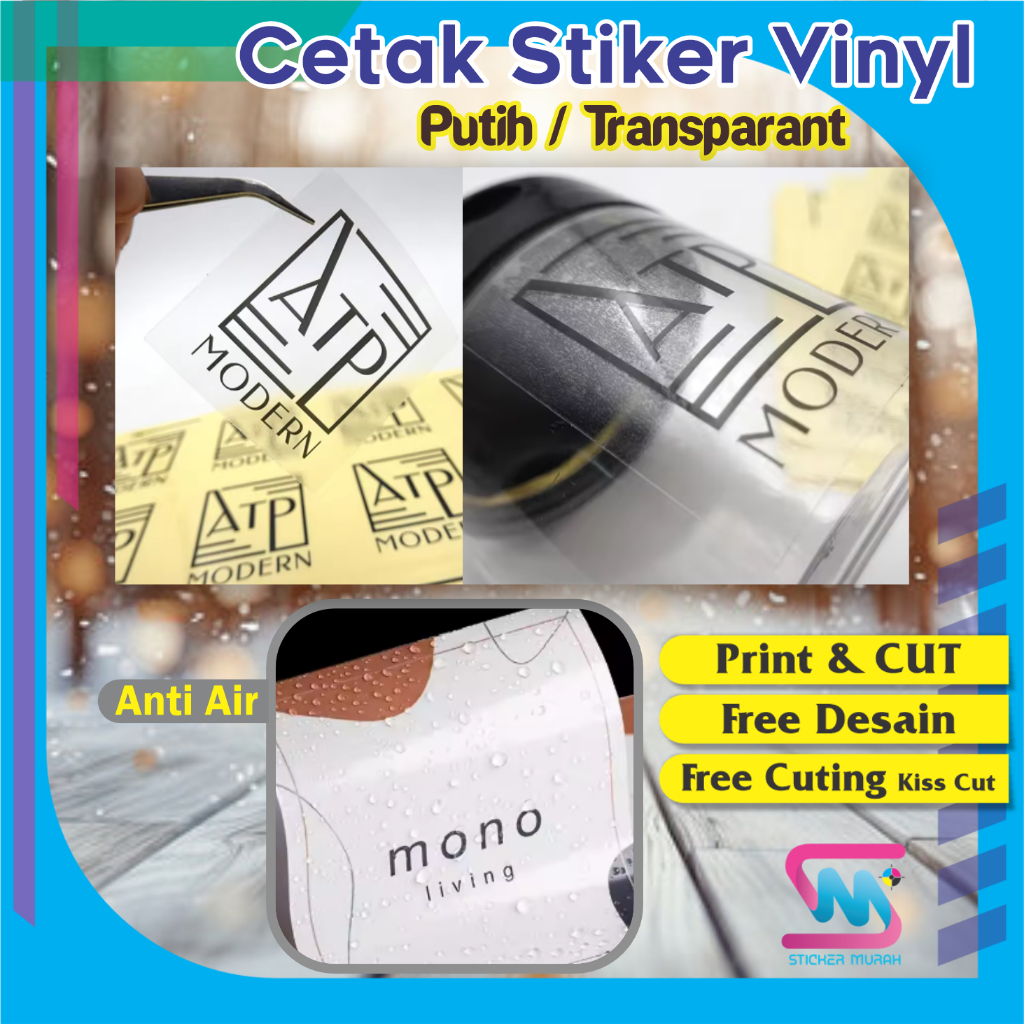 Jual Stiker Murah Bandung - Cetak Print Sticker Vinyl Transparan & Non ...