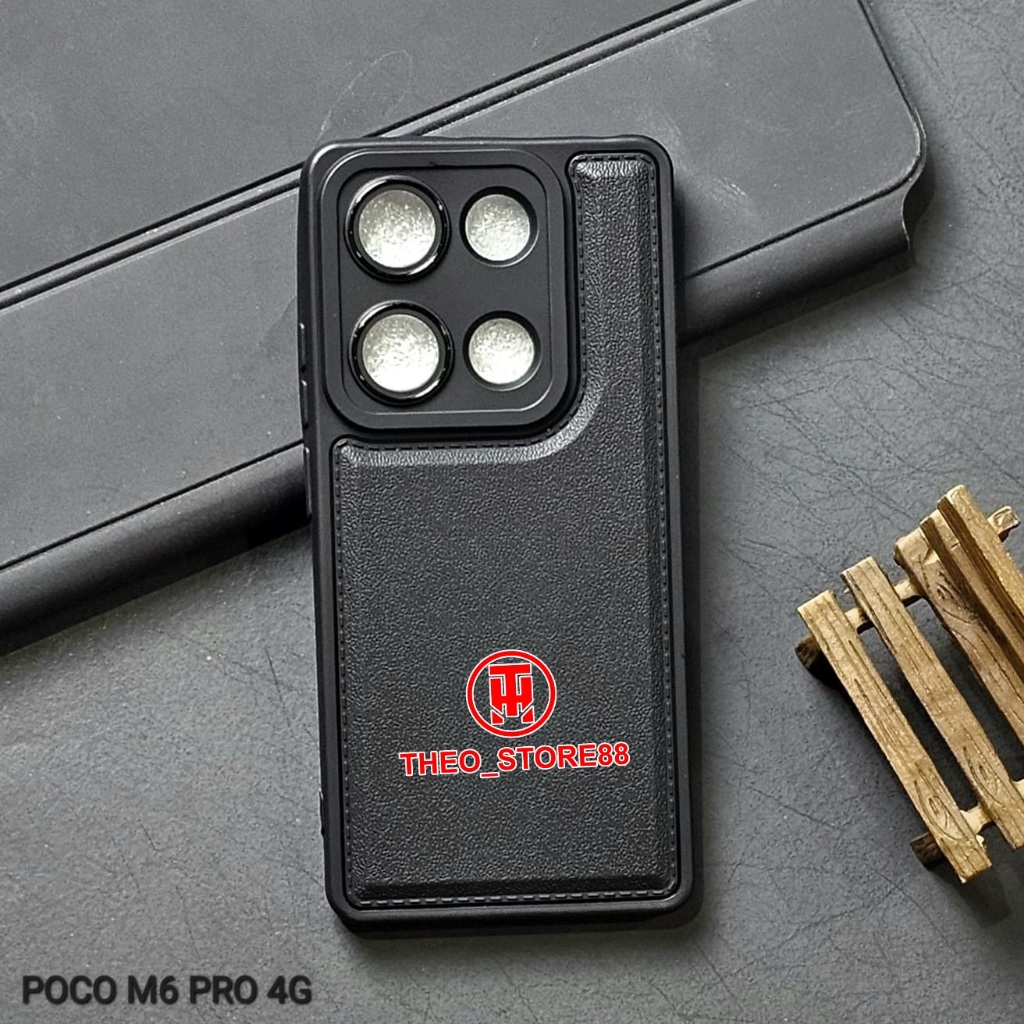 Jual POCO M6 PRO 4G CASE LEATHER PRO BLACK POCO M6 PRO 4G | Shopee ...
