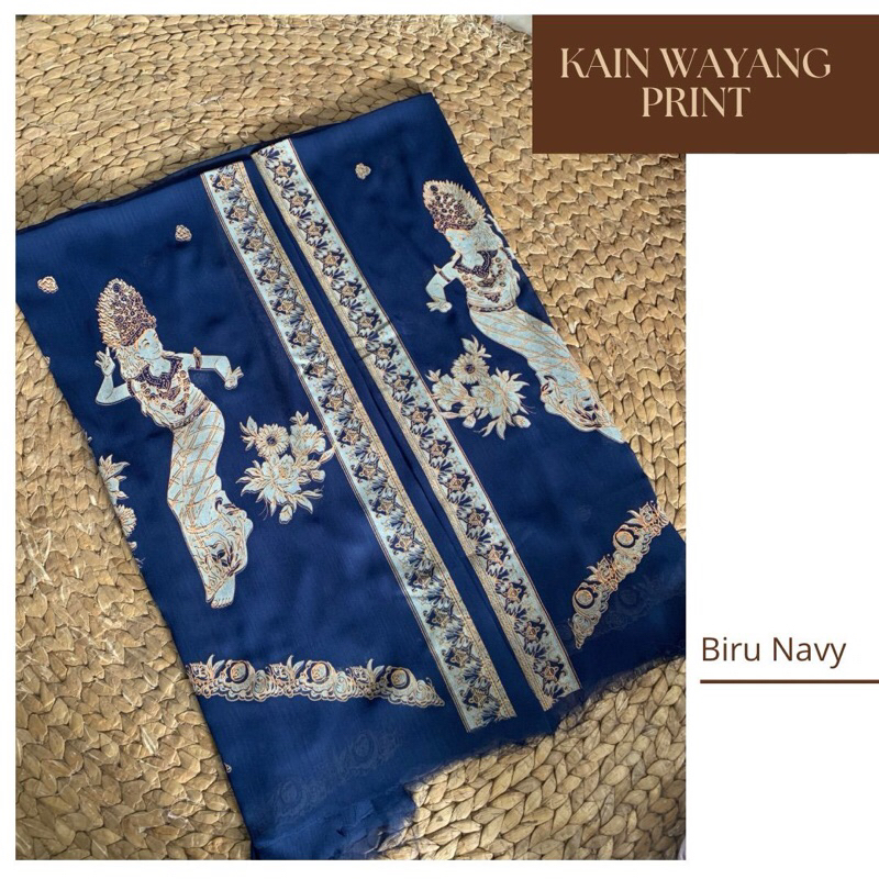 Jual kain bahan motif wayang | kain kebaya print wayang | Shopee Indonesia