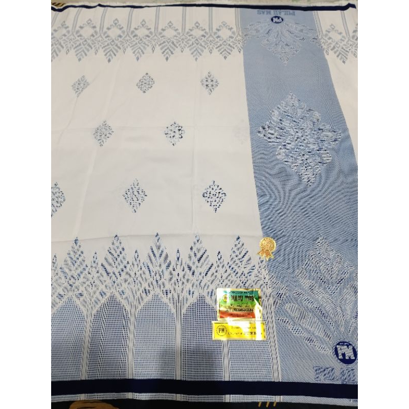 Jual sarung putih dewasa albarkah 2355 sarung pulau mas | Shopee Indonesia