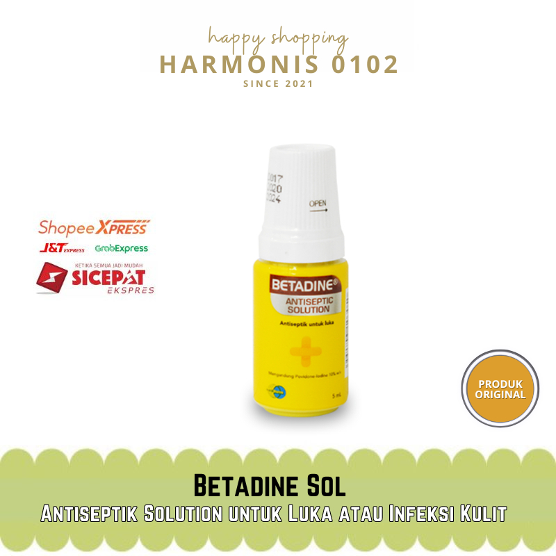 Jual Betadine Sol 5 ML Antiseptik Solution untuk Luka atau Infeksi ...