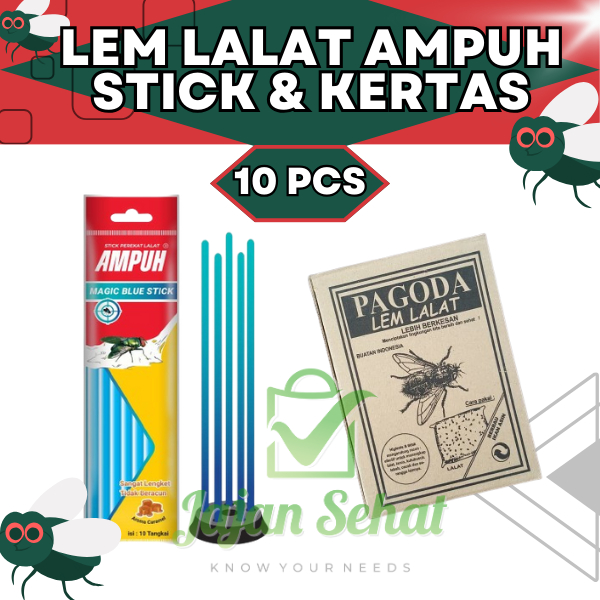 Jual Lem Lalat Ampuh Stick & Kertas 10 Pcs | Shopee Indonesia