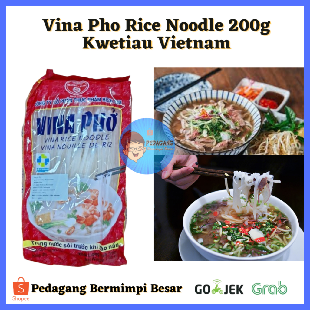 Jual Vina Pho Rice Noodle 200g | Kwetiau Vietnam | Mie Beras | Shopee Indonesia