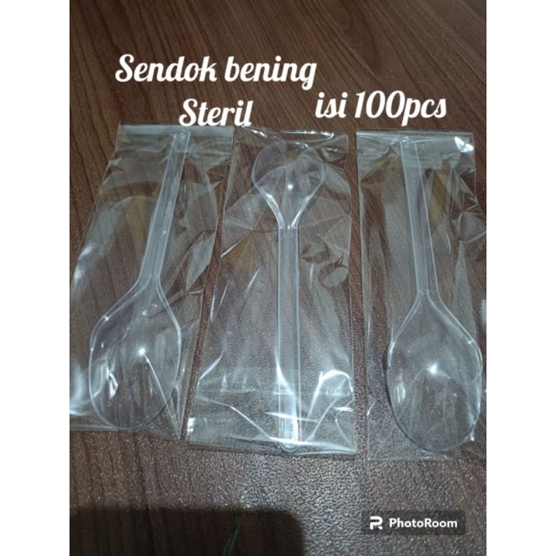 Jual Sendok bening steril isi 100 sendok makan bening transparan ...