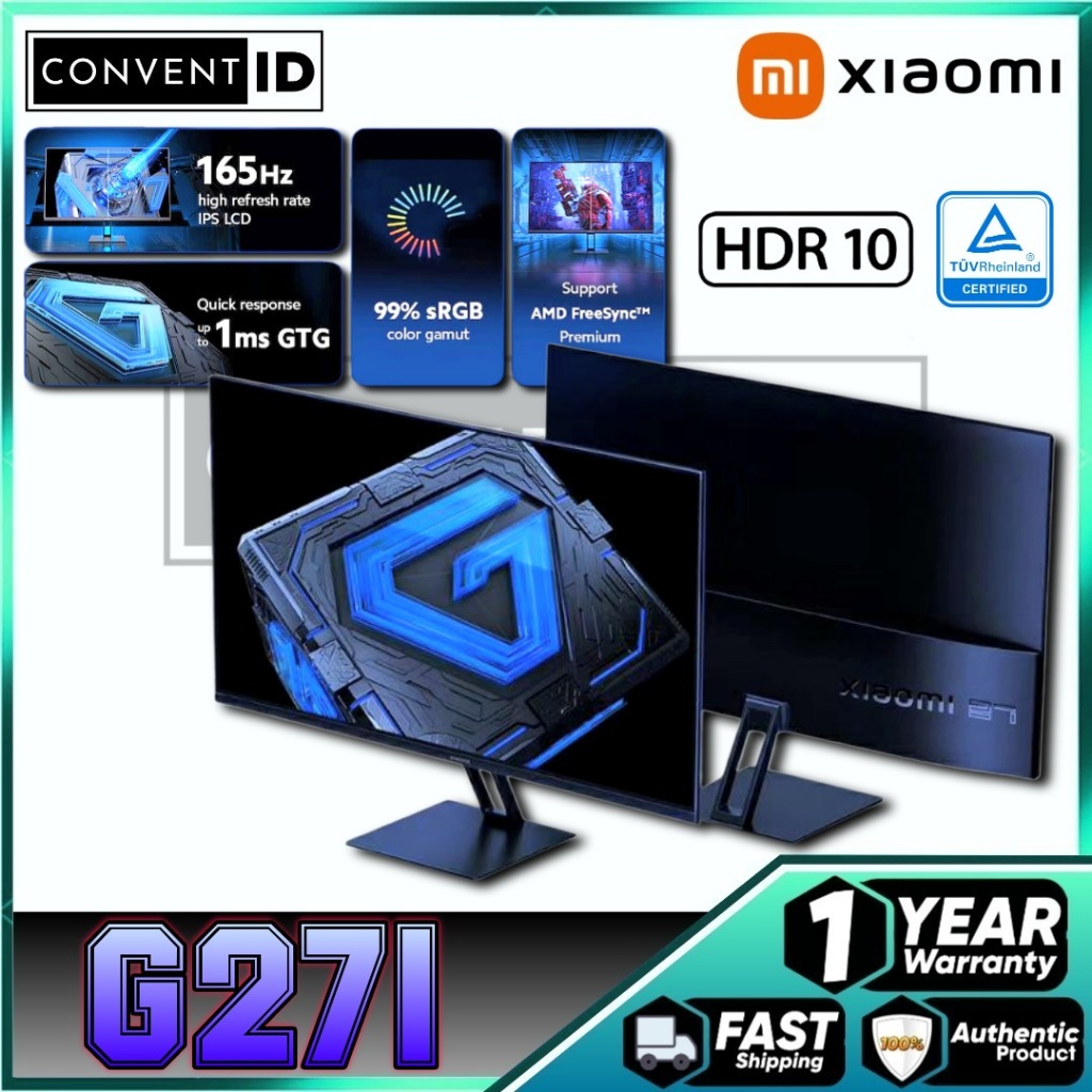Jual Xiaomi Mi Gaming Monitor G27i 27" IPS Display FHD 1080P 165Hz AMD ...