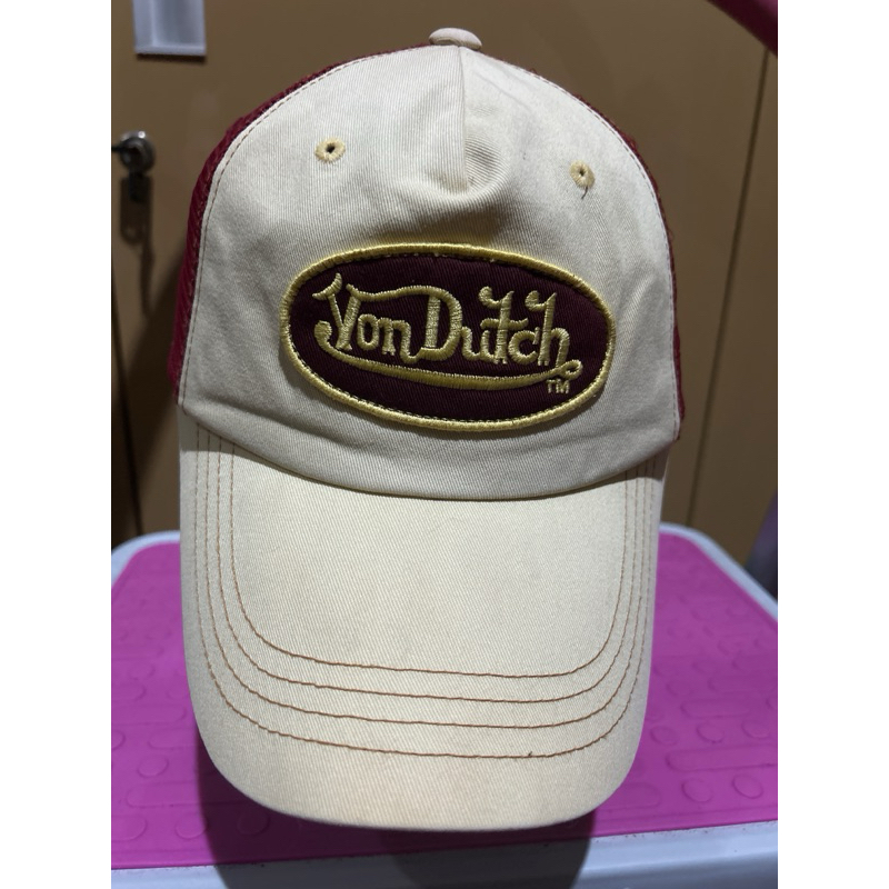Jual Topi sekon model Cap Jaring Von Dutch dual tone color (Cream and ...