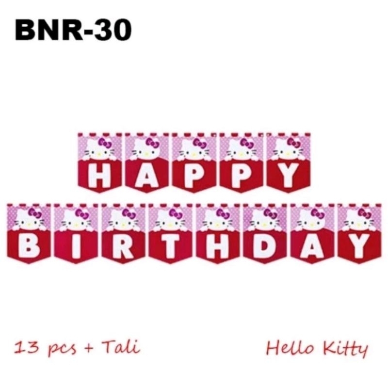 Jual Banner HELLO KITTY bunting flag HELLO KITTY background spanduk ...