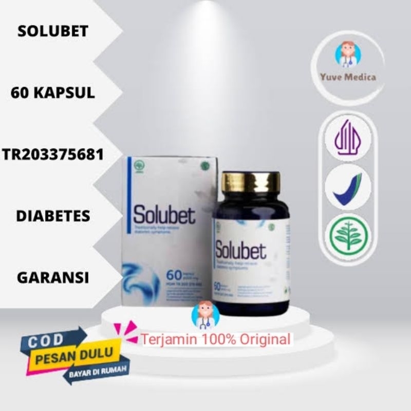 Jual Solubet Obat Diabetes Herbal Asli Paling Ampuh Isi 60 Kapsul ...