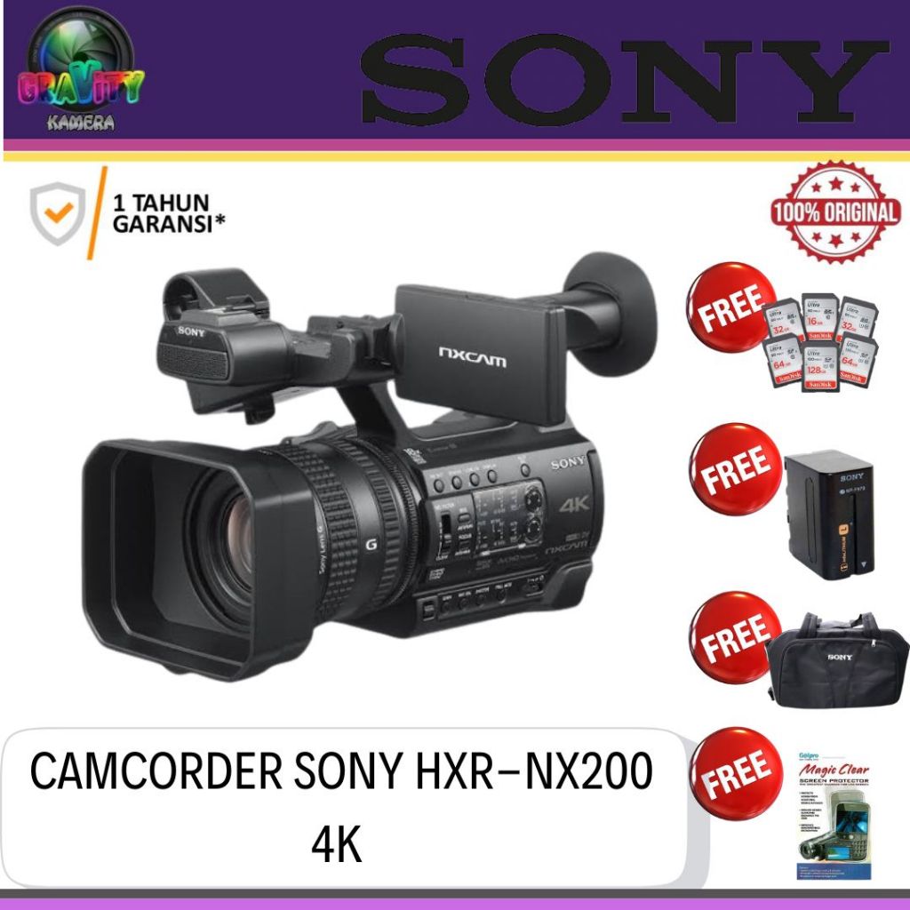 Jual SONY HXR-NX200 4K CAMCORDER / SONY HXR-NX200 / SONY NX200 | Shopee ...