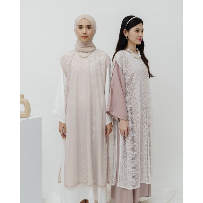 Jual Hollingberry - Hiba Long Vest Outer Brukat (Outer Only) Raya ...