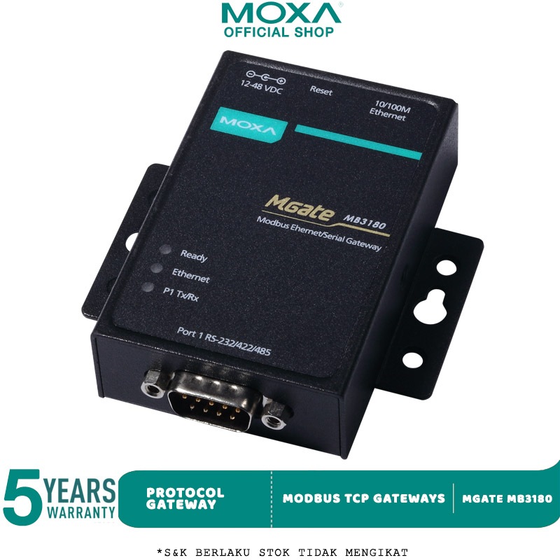 Jual MOXA Mgate MB3180 Modbus TCP Gateway | Shopee Indonesia
