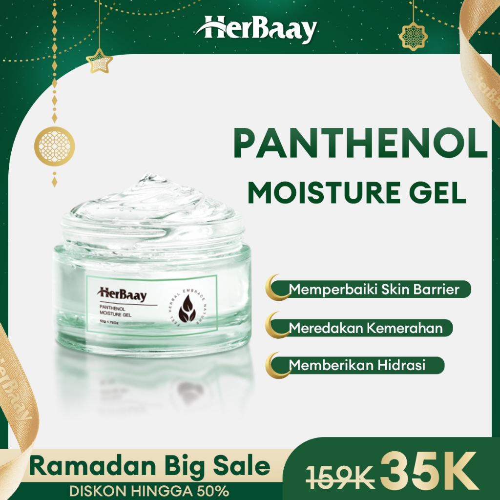 Jual HerBaay Panthenol Soothing Moisturizer Gel brightening moisturizer ...