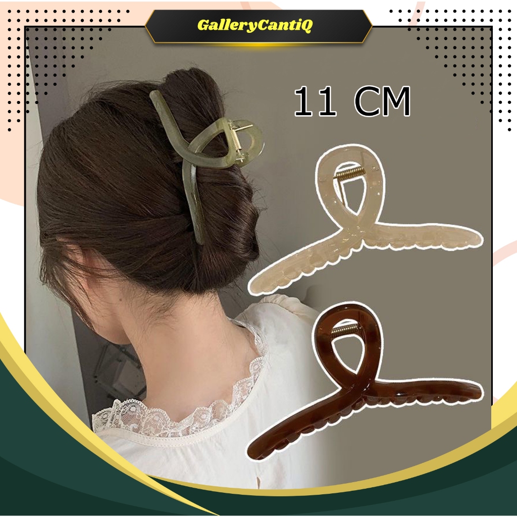 Jual GalleryCantiQ - Jedai Rambut Korea Jepit Model Cakar Warna Glossy Fashion Anak & Dewasa ...