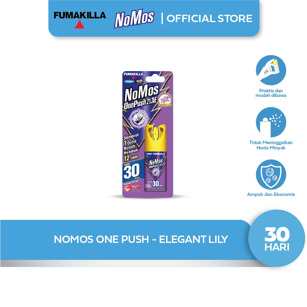 Jual NoMos Obat Nyamuk One Push Elegant Lily 30 hari | Shopee Indonesia