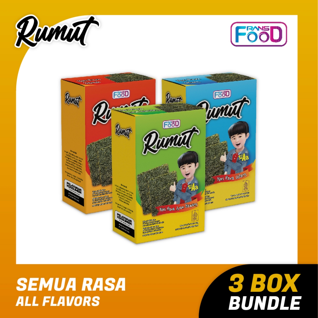 Jual Rumut Goreng 10gr - Bundling 3 Rasa ( Ayam Bawang, Balado & Udang ...