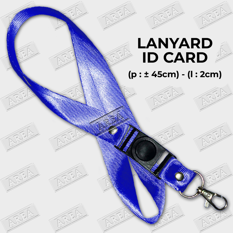 Jual Lanyard Biru ID Card/Tali Gantungan Kartu Identitas Polos | Shopee ...