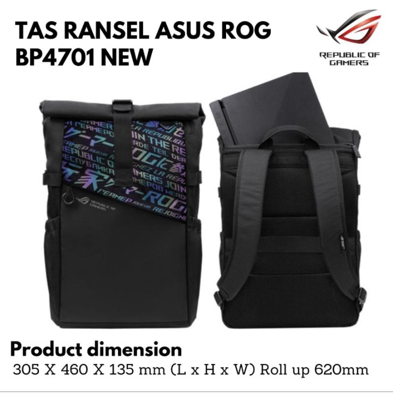 Jual ASUS ROG BP4701 Gaming Backpack/Ransel Gaming | Shopee Indonesia