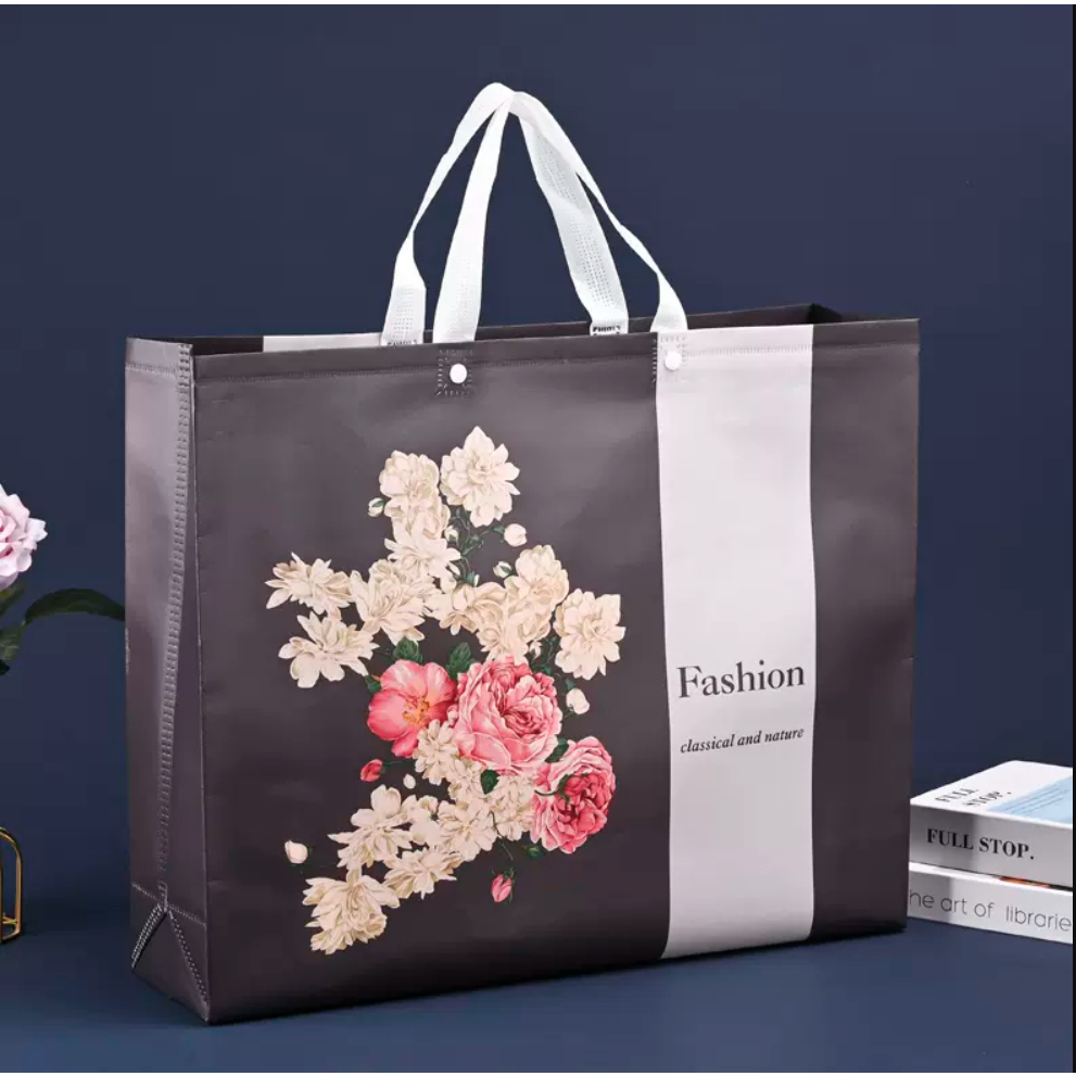 Jual Tas Belanja / Tote Bag Spunbond Kain Motif Premium Kantong Tas ...