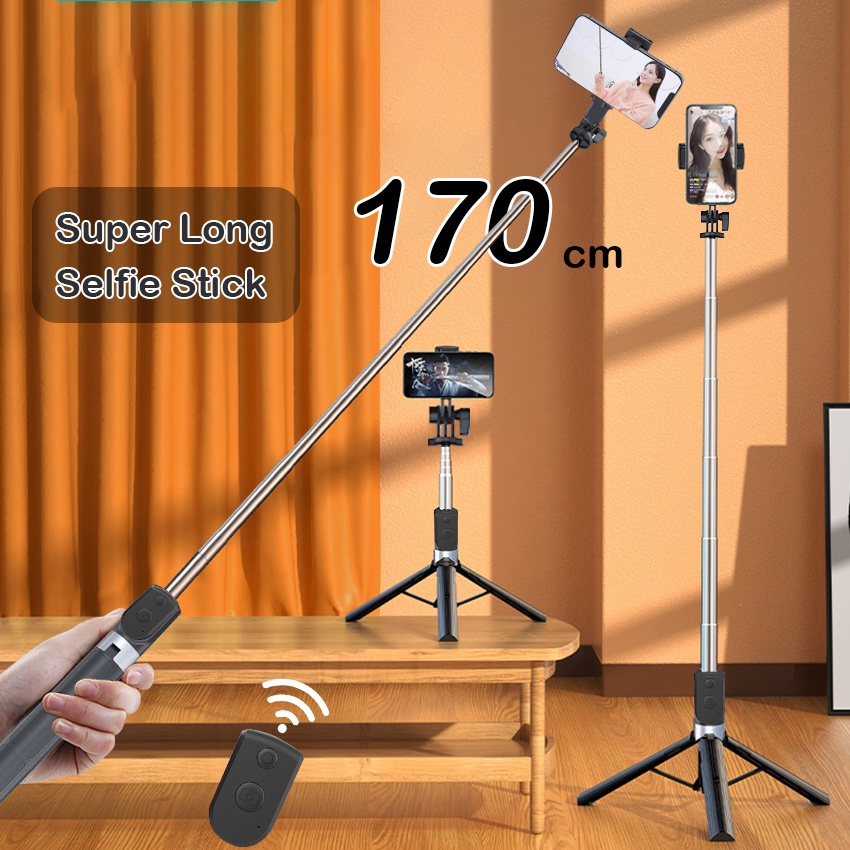 Jual 【COD】 P87 1.7m Tripod Bluetooth Selfie Stick Remote Shutter ...