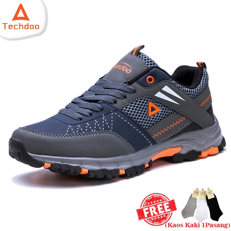 Jual Techdoo Sepatu Hiking Pria Sneakers Sepatu Gunung Camping Anti Air Outdoor Pria Shoes MH203 ...