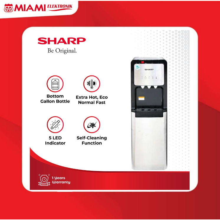 Jual Sharp SWD-82EHL-PB / SWD82EHLPB Water Dispenser Bottom Galon ...