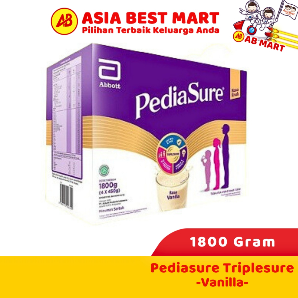 Jual Pediasure Triplesure Vanila 1800 Gram Susu Bubuk Pertumbuhan Anak 1 - 10 Tahun | Shopee ...