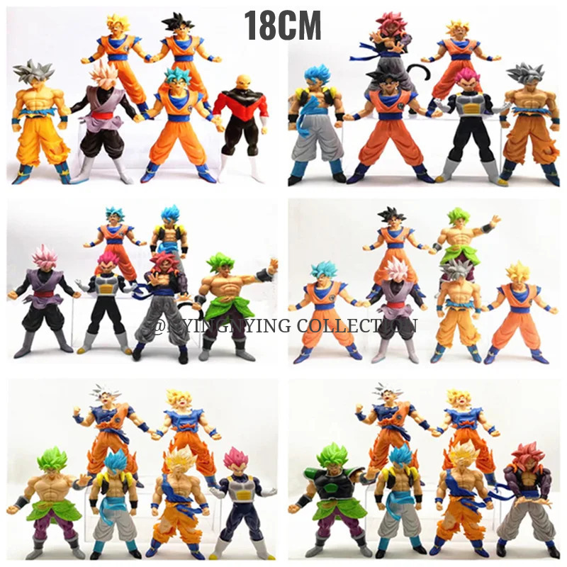 Jual ACTION FIGURE DRAGON BALL SUPER GOKU SET ISI 6PCS 18CM | Shopee ...