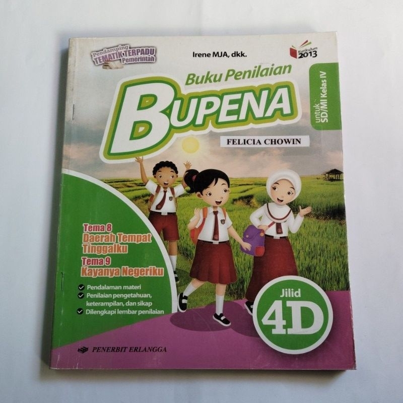 Jual BUKU ORI BUPENA TEMA 8..9.. KELAS 4D SD PENERBIT ERLANGGA | Shopee Indonesia