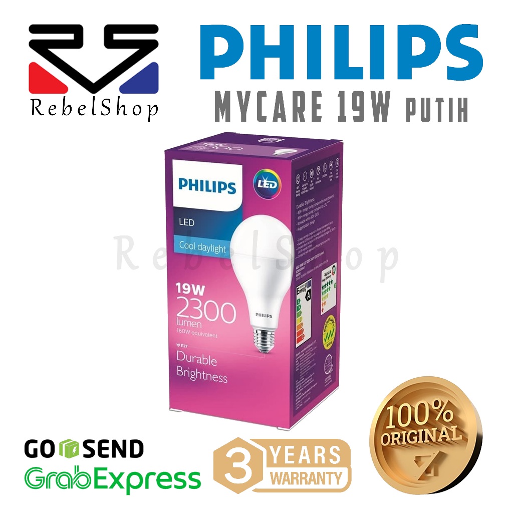 Jual Lampu Bohlam LED Philips Mycare Bulb 19 Watt Putih - 19W 19 W 19Watt | Shopee Indonesia
