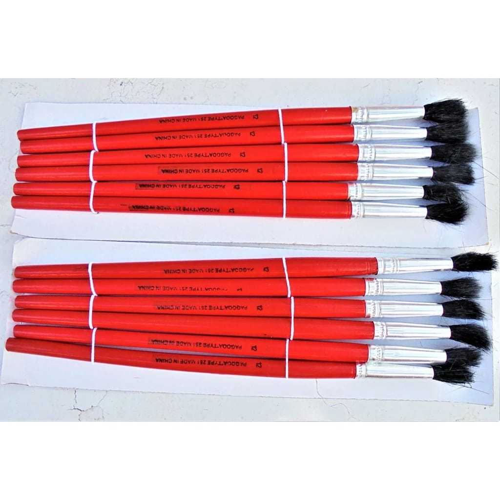 Jual Kuas Lukis Cat Air No.5 / Kuas Melukis Kecil Ukuran 5 Pagoda harga ...