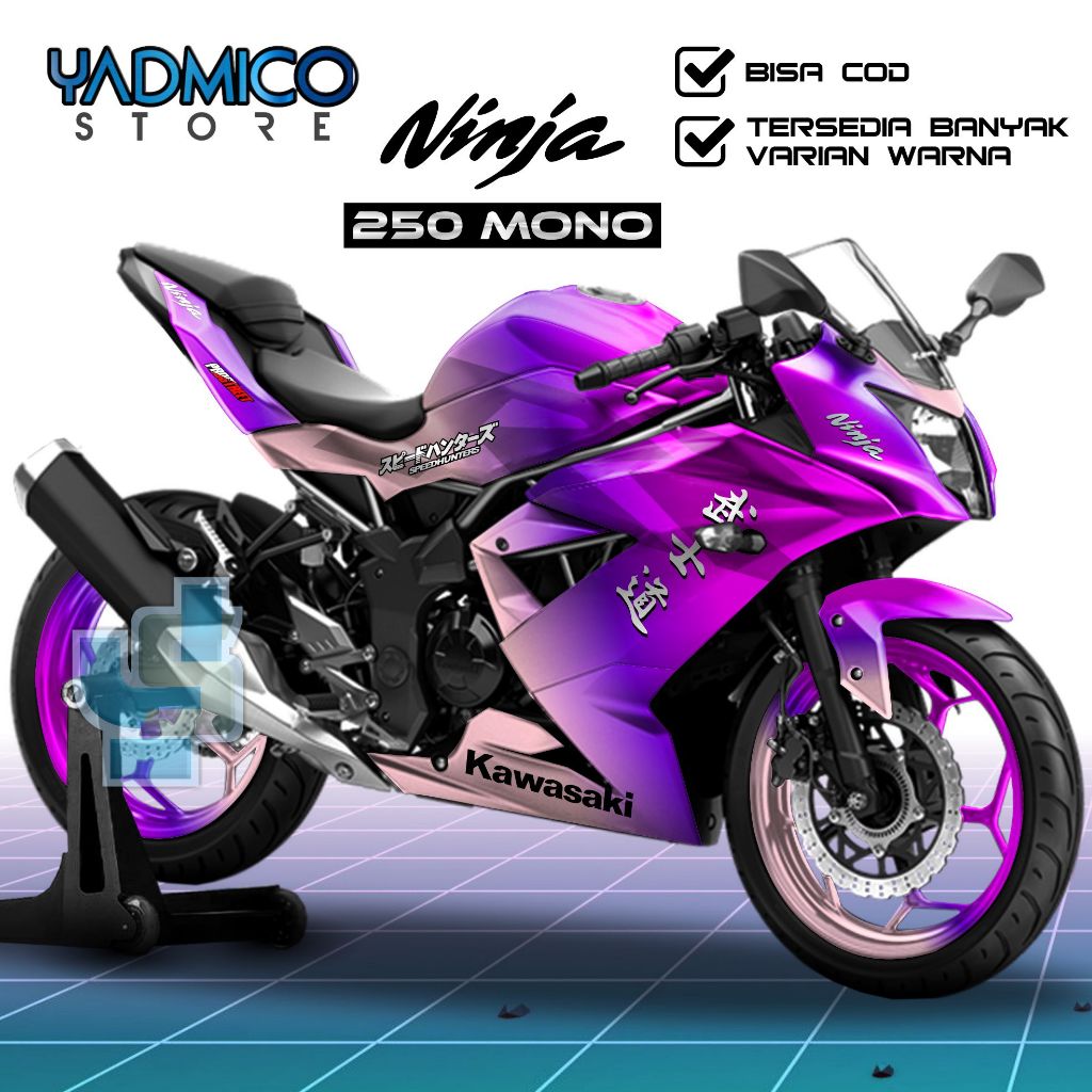Jual 【PROMO】Decal Ninja 250 Mono Full Body / Stiker Kawasaki Ninja ...