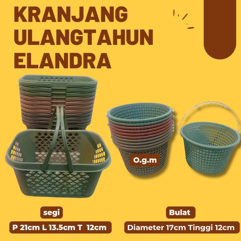Jual isi 12pc PAKET HEMAT KRANJANG ULANGTAHUN ELANDRA BULAT DAN SEGI ...
