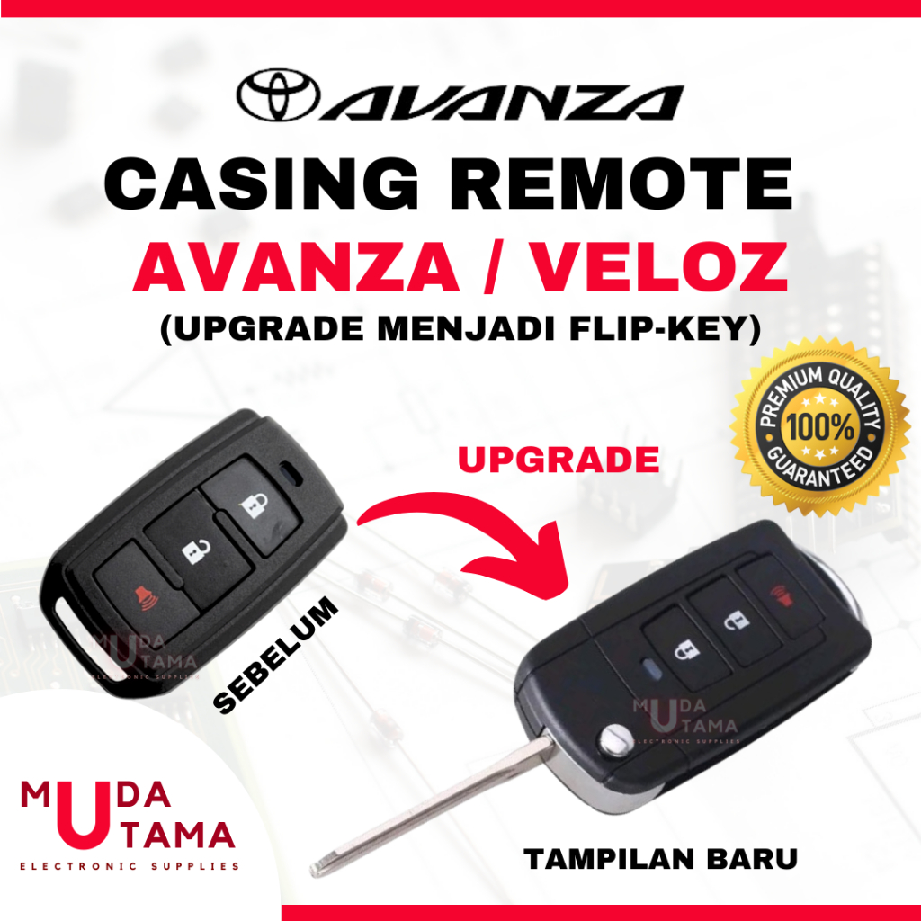 Jual CASING REMOTE FLIPKEY AVANZA / VELOZ - 3 TOMBOL | CASING REMOTE ...