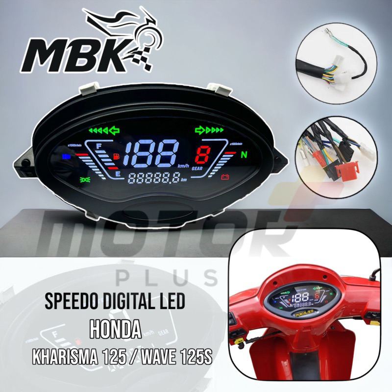 Jual Speedometer Digital LED Honda Kharisma 125 / Wave 125S Spido Spedo ...