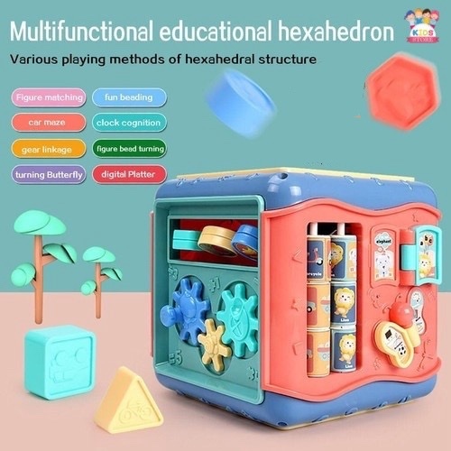 Jual Mainan Bayi Busy Box Kotak Mainan Edukasi Anak 7 in 1 Mainan Bayi ...