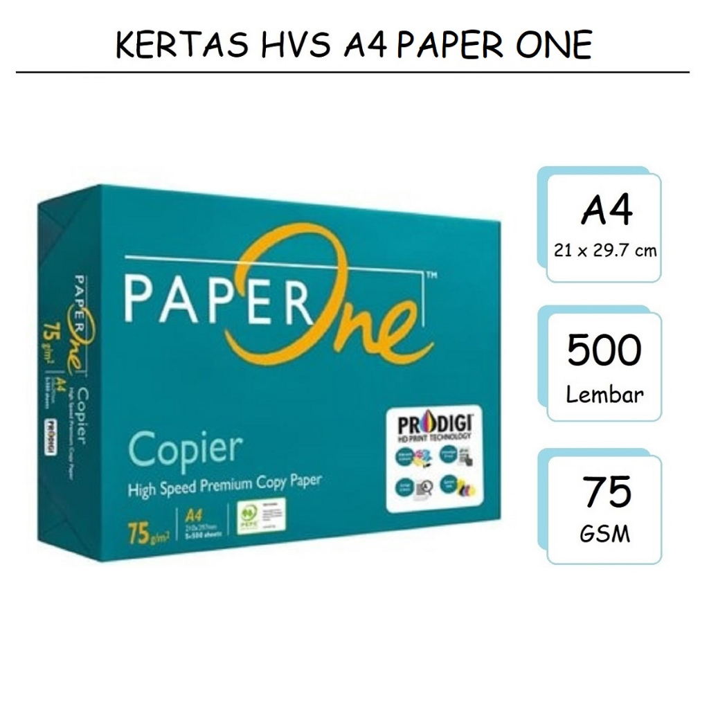 Jual Kertas HVS A4 75gr | Paper One | 1 Rim 500lembar | Shopee Indonesia
