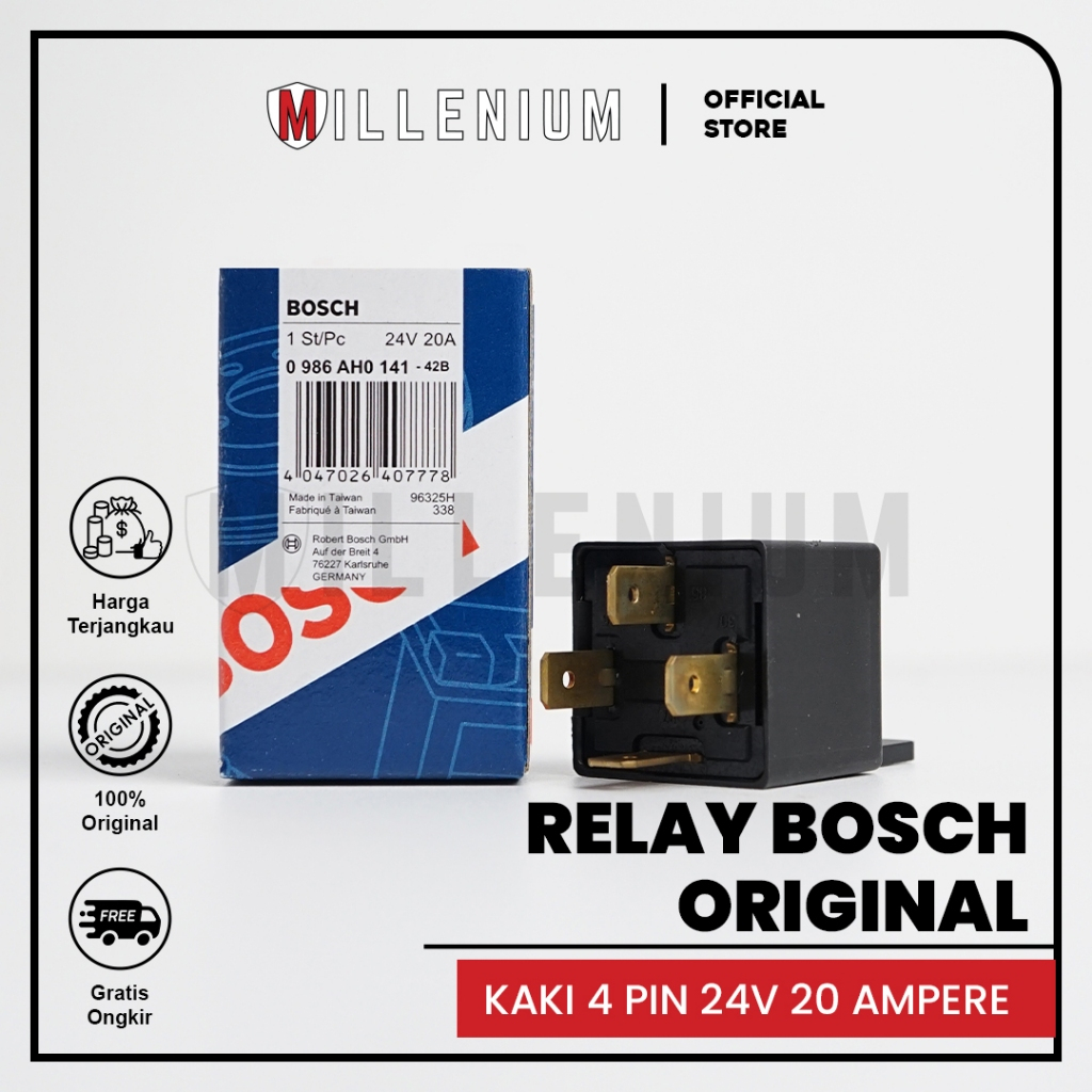 Jual Relay BOSCH Kaki 4 Pin 24V 20A – Relay Mobil Motor Original ...